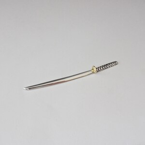 Sterling Silver and 18 Karat Gold Katana, Nail Cleaner and Cuticle ...