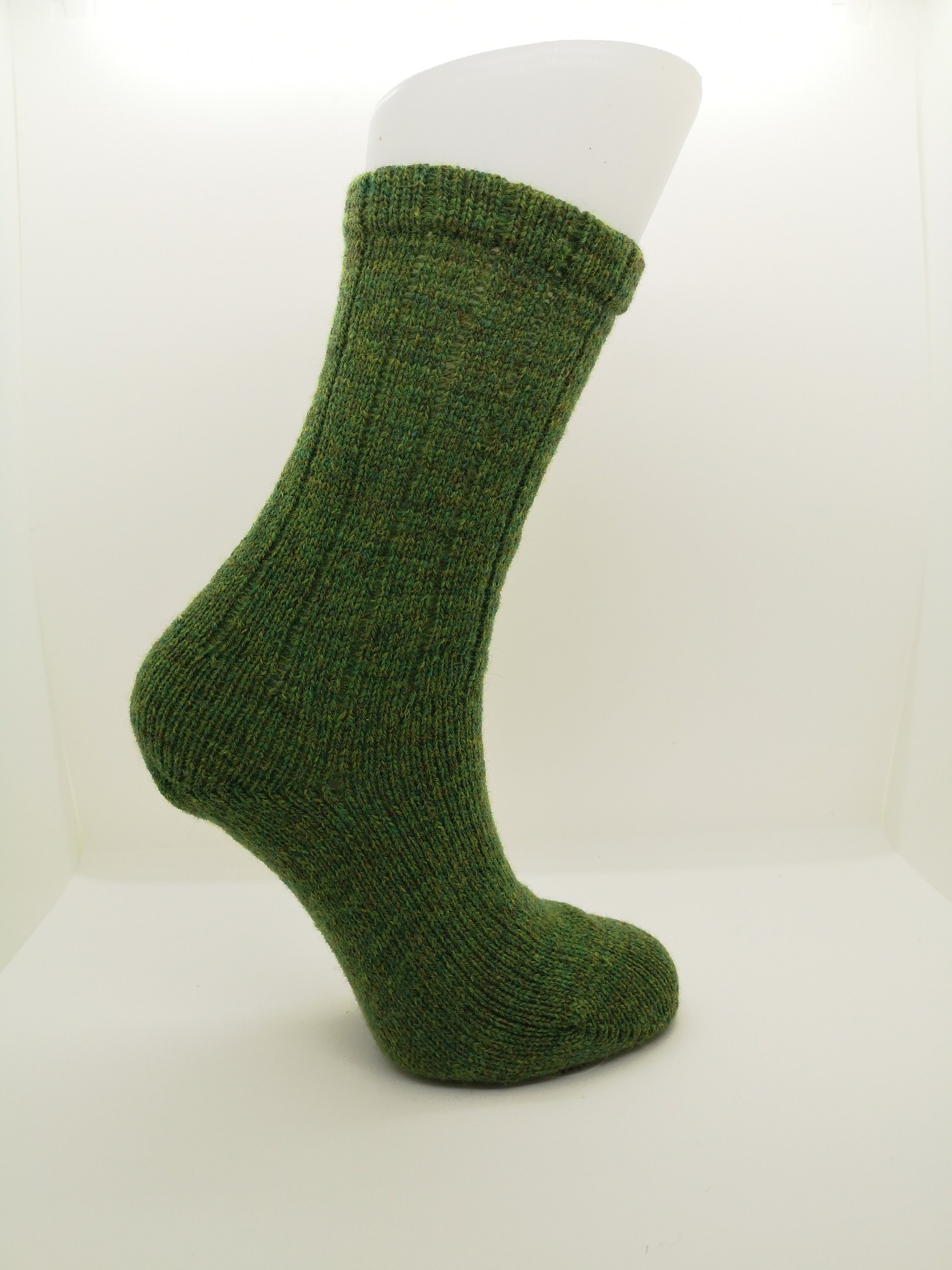 100% Pure Shetland Wool Bed Socks Leprechaun Green - Etsy