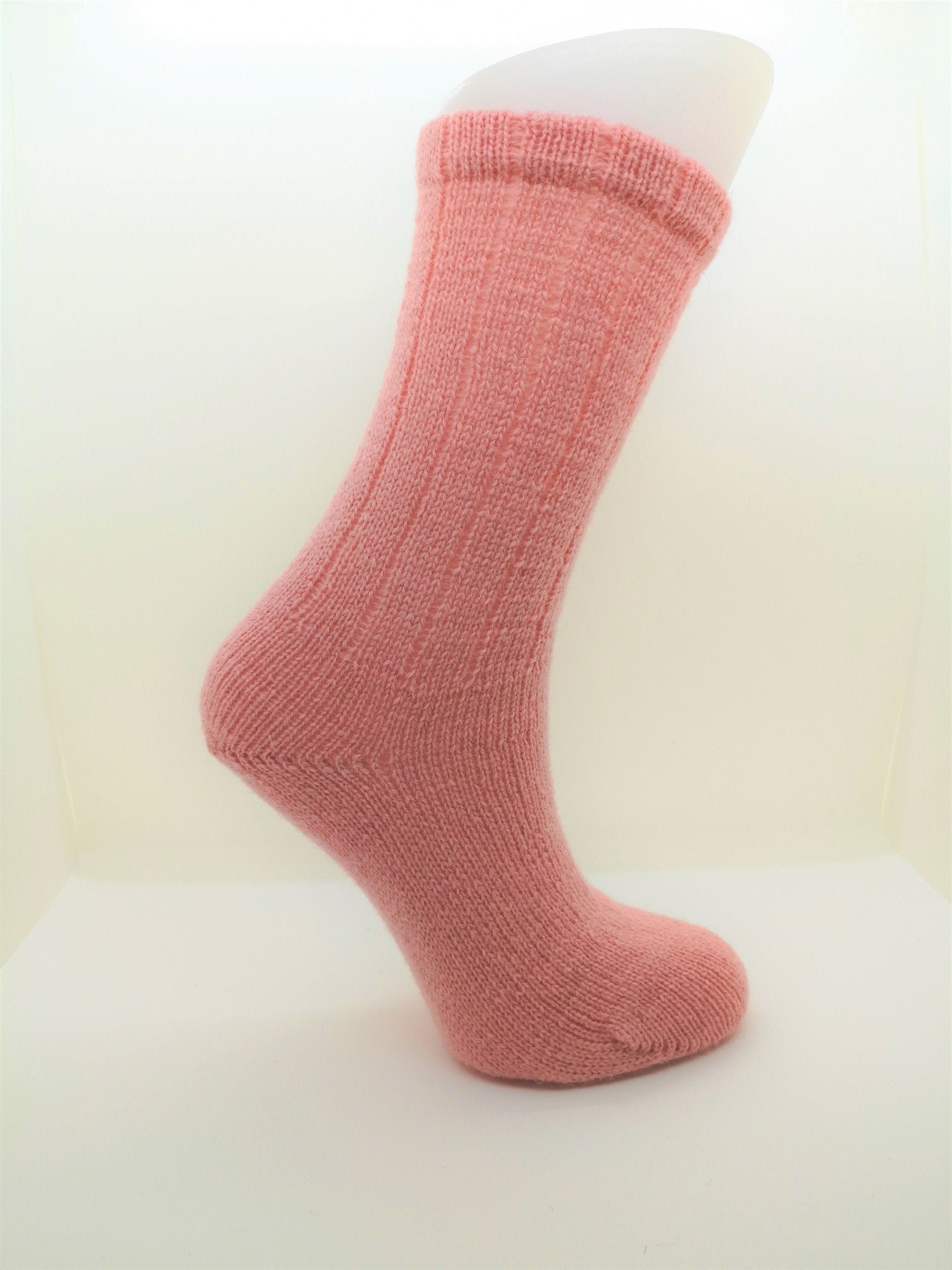 100% Pure Shetland Wool Bed Socks - Blossom Pink - Etsy