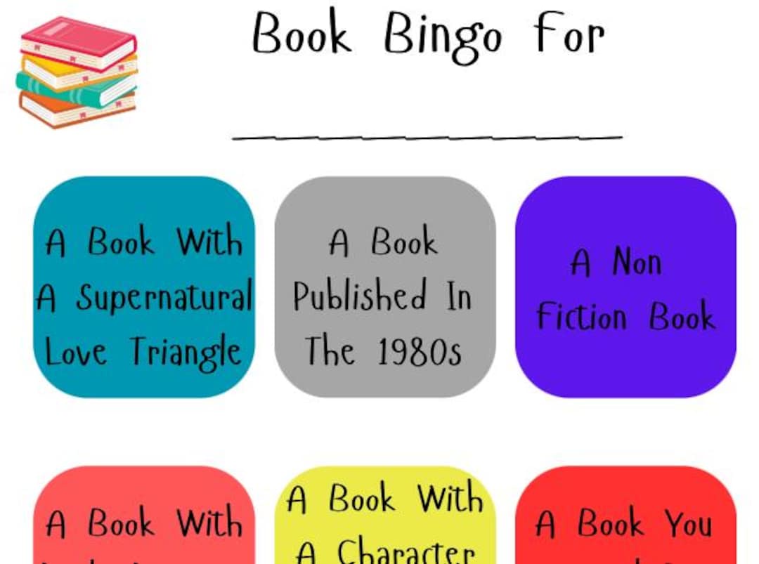 Mini Book Bingo, Book Bingo PDF, 9 Prompt Book Bingo, Printable Book ...