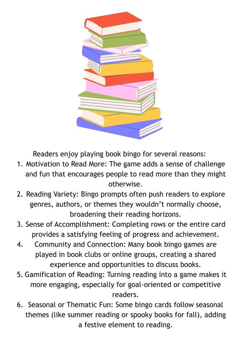 Bookish Bingo Cards: Reading Challenge, Book Club Activity (PDF ...