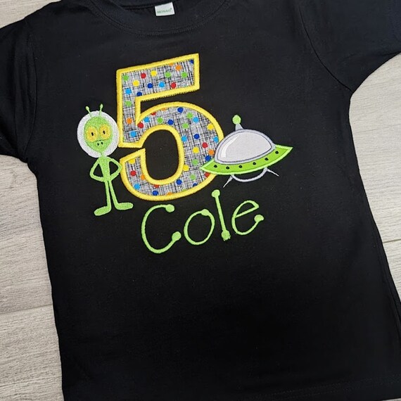 Boys UFO Alien Birthday Shirt Toddler Outer Space Tee - Etsy
