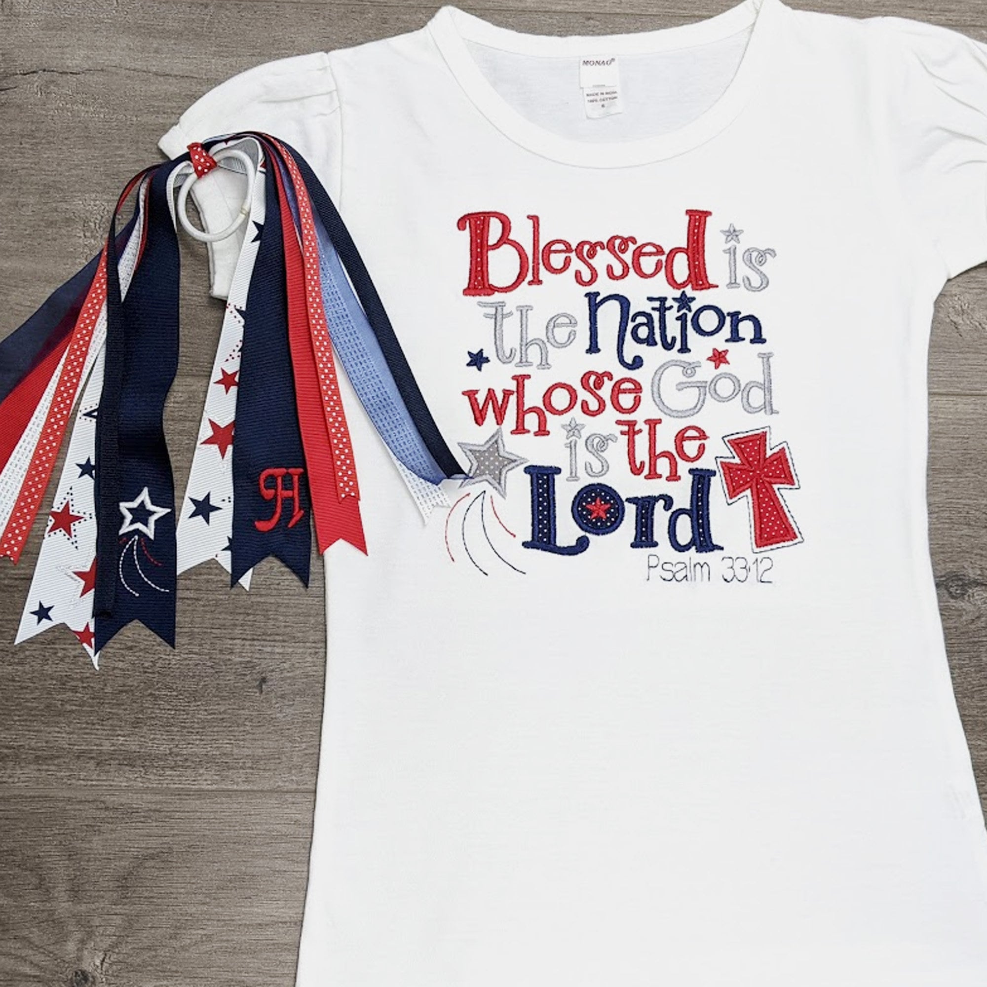 Girls Fourth of July Shirt Christian Patriotic Tee Blessed - Etsy