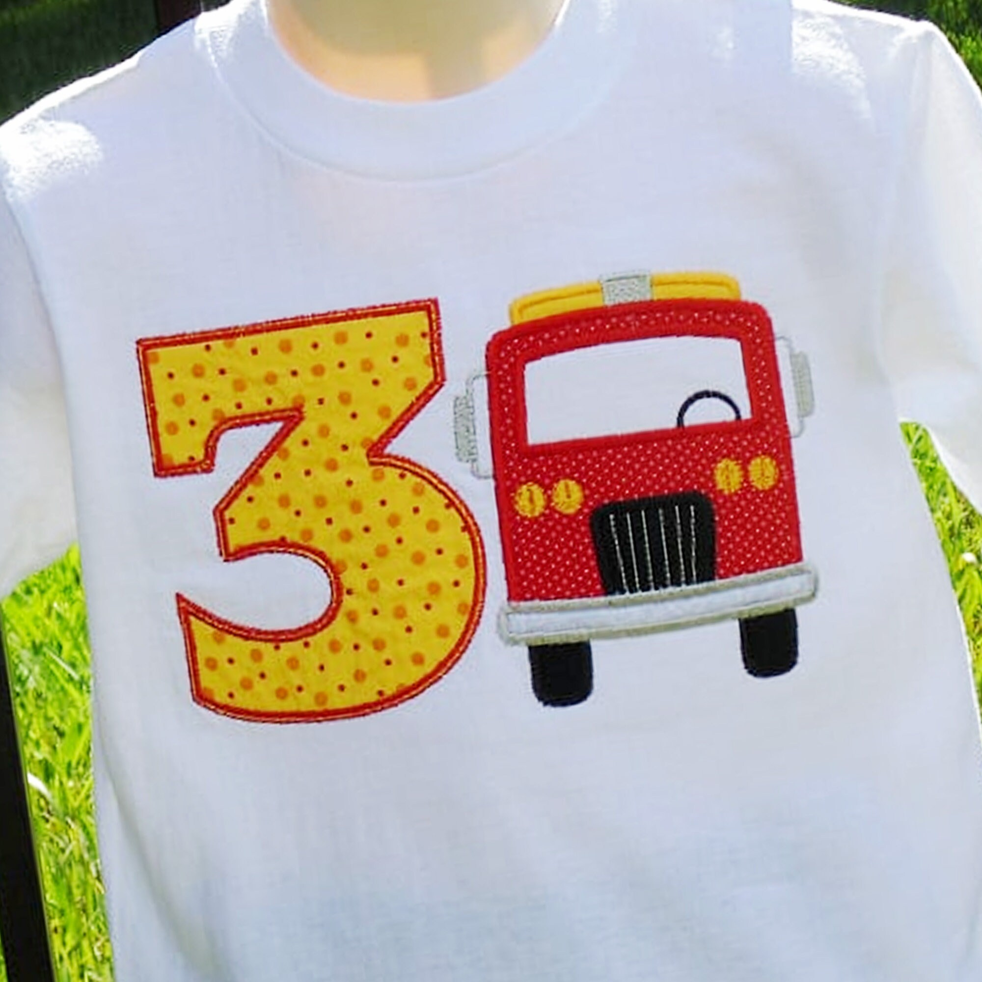 Boys Fire Engine Birthday Shirt Firefighter Party Theme - Etsy UK