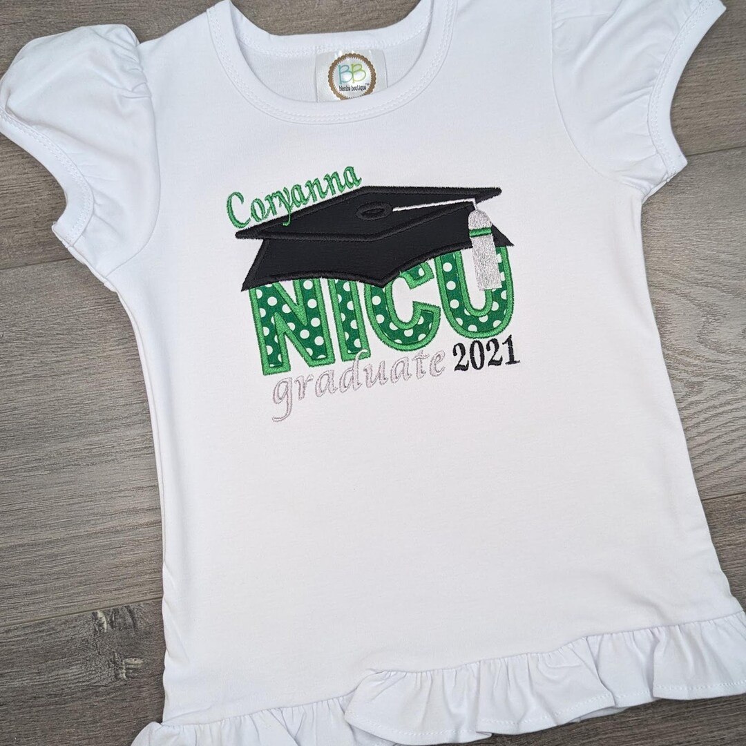Girls NICU Grad Outfit • PICU Graduation Cap Tassel • Going Home Outfit ...