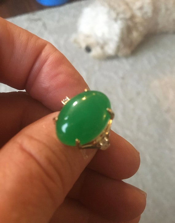 Vintage Jade Sterling Silver Gem