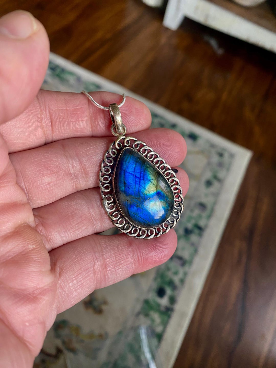 Summer Jewelry Sale: Quality Blue Labradorite Necklace and Pendant-blue ...