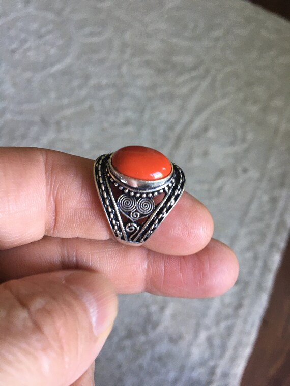 Vintage coral ring - Gem