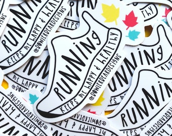 Running Stickers | Etsy UK