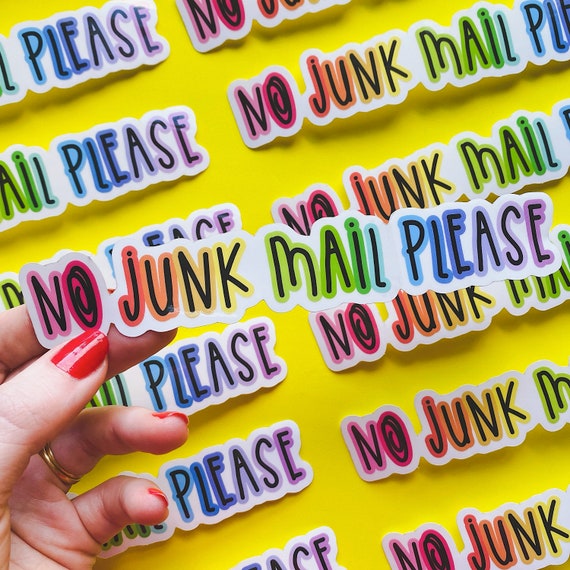 No Junk Mail Sticker Letterbox Sticker Postbox Sticker | Etsy