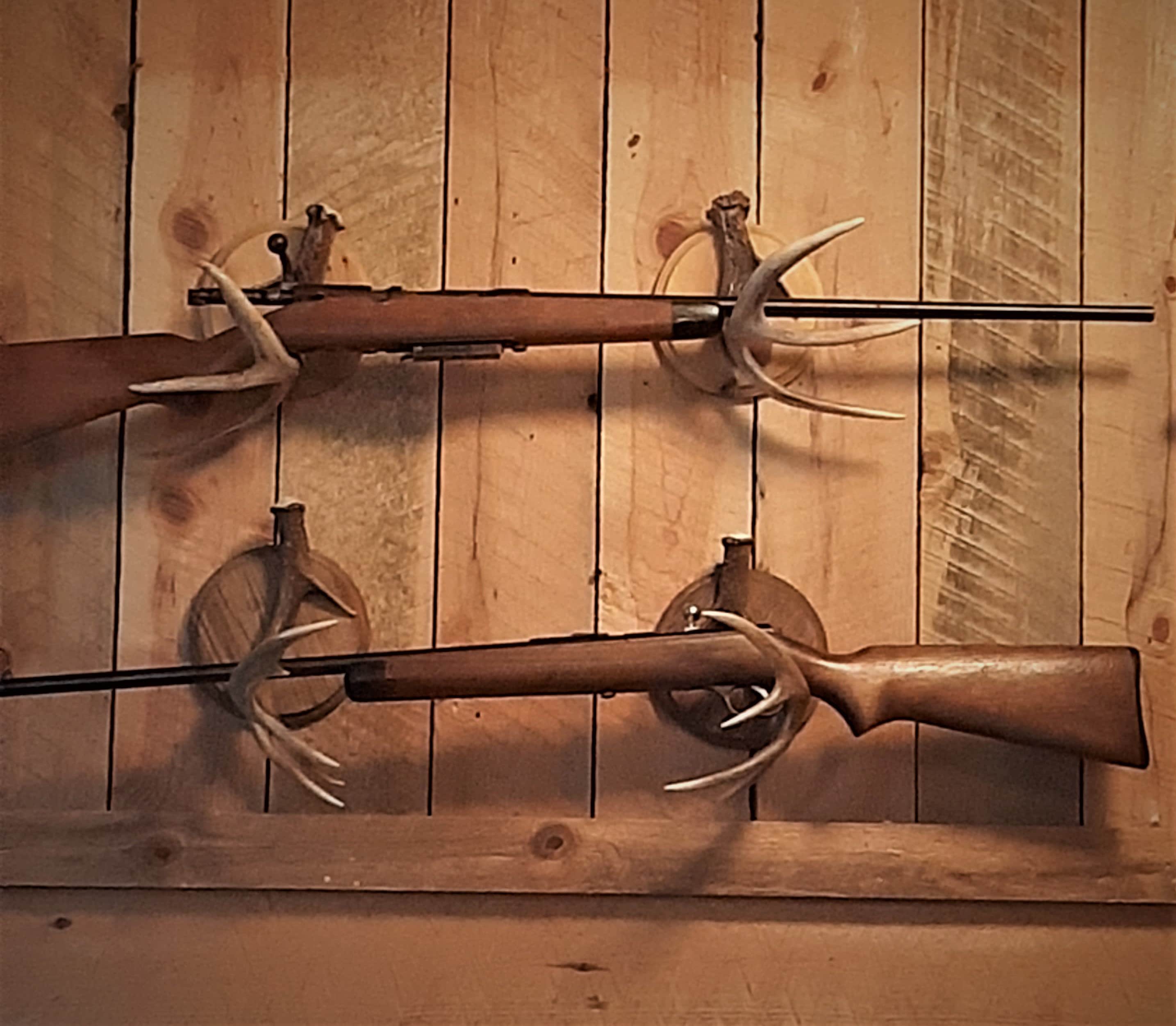Adaptable Real Antler Gun Rack or Other Uses Could Include Two Coat ...