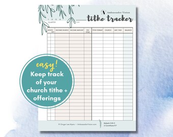 Dual Income Tithing Spreadsheet (Instant Download) - Etsy