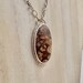 Petrified Palm Root Gemstone Necklace in Patterned Sterling Silver - Etsy