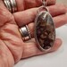 Petrified Palm Root Gemstone Necklace in Patterned Sterling Silver - Etsy