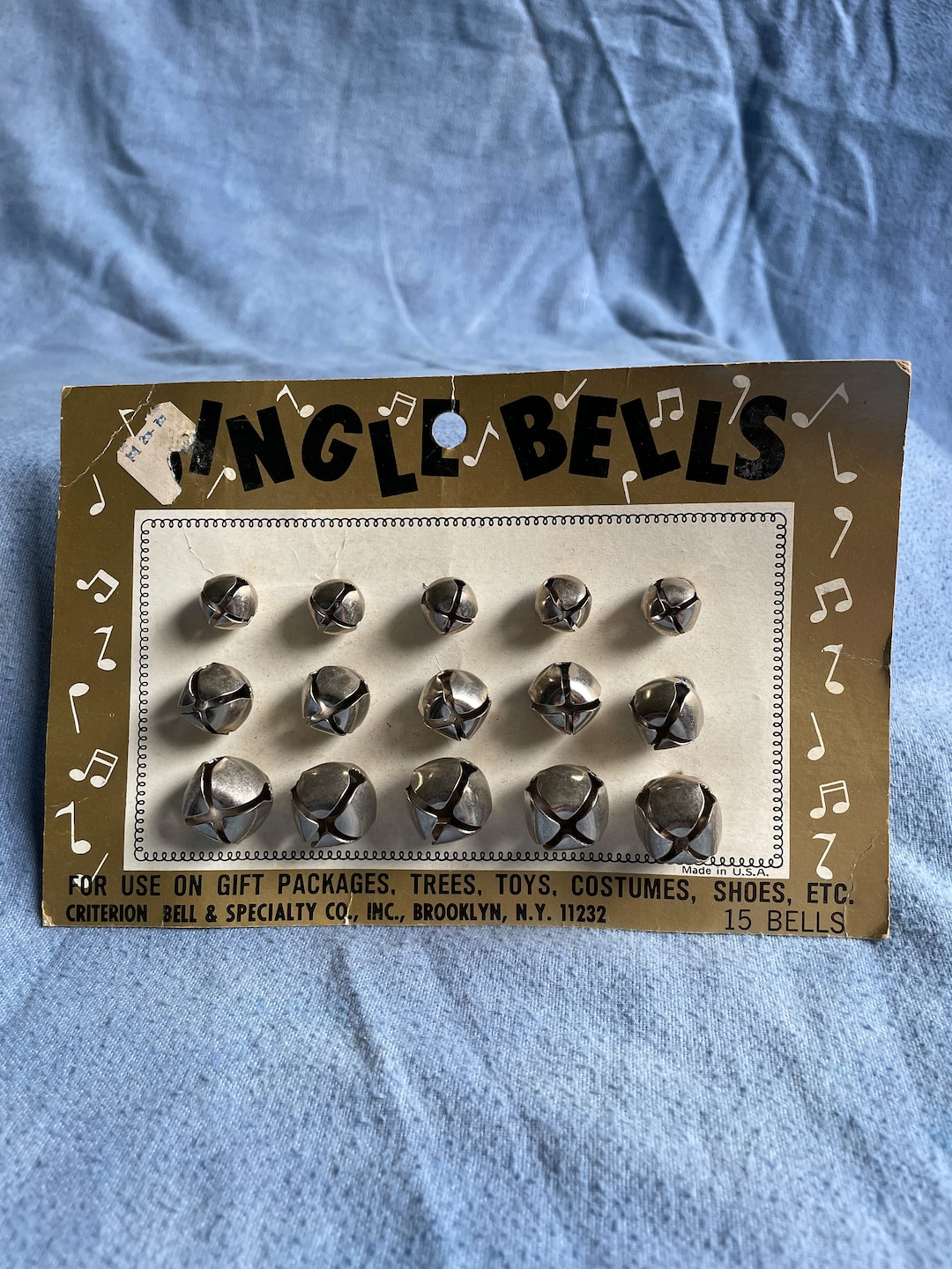 Vintage Jingle Bells Christmas Craft Supply 1950s 1960s Kitsch NOS 15 ...