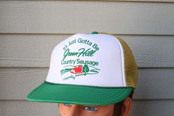 Vintage Green Hill Country Sausage Trucker Hat, Green… - Gem
