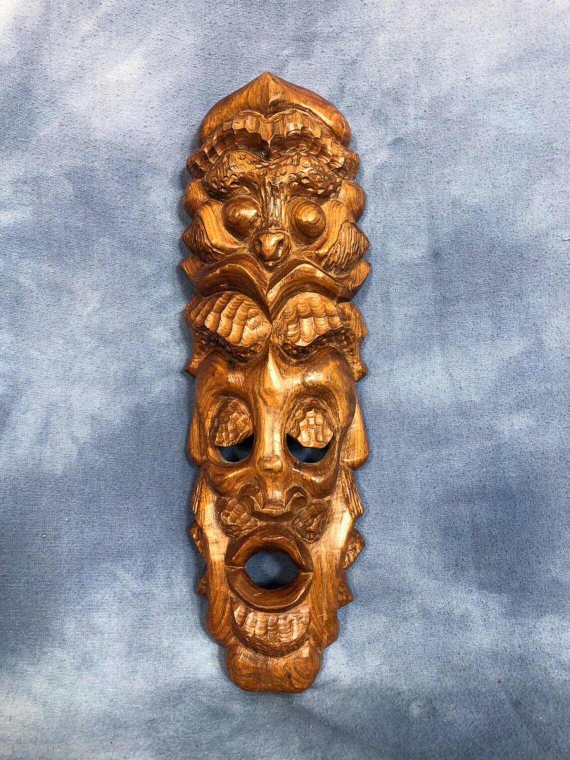 Vintage Hand Carved Wooden African Style Tiki Mask 14 - Etsy