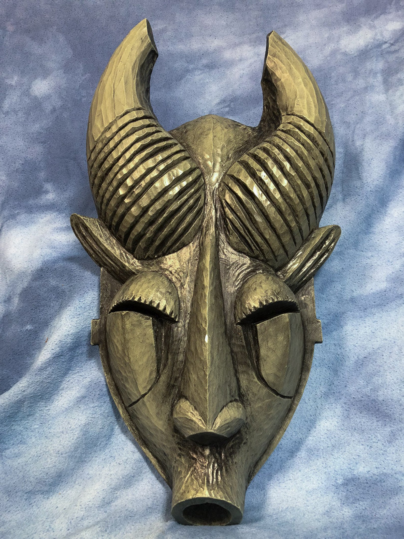 Stunning African Art Style Goat Mask Heavy Plaster Wall - Etsy