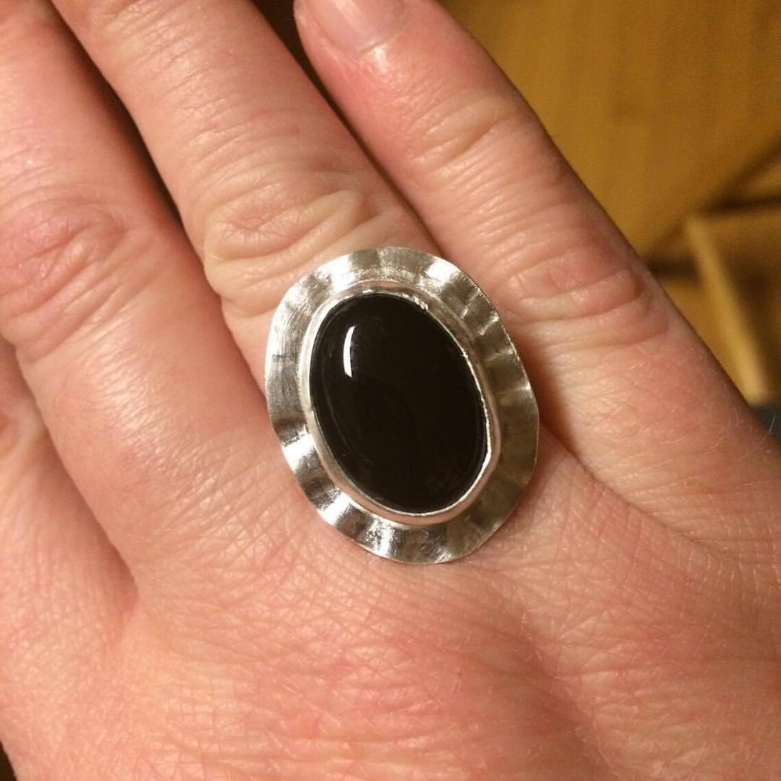 Genuine Sterling Cabochon Ring. Gemstone. Designer. Statement | Etsy