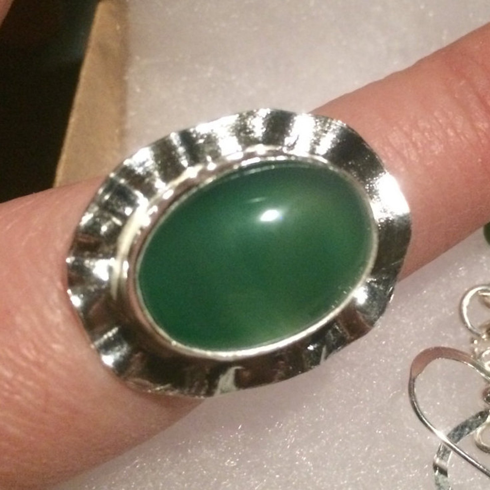 Genuine Sterling Cabochon Ring. Gemstone. Designer. Statement - Etsy