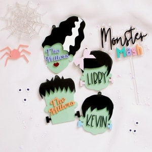 Monster Frankenstein Personalized Halloween Gift Tag Kid - Etsy