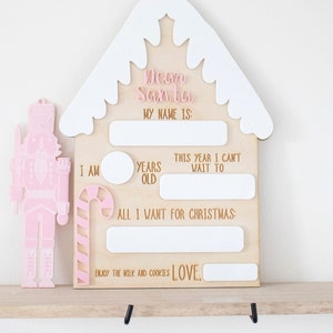 Personalized Santa Sign, Kids Christmas Decor, Personalized Christmas ...