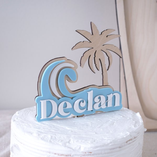 Surfing Cake Topper - Etsy