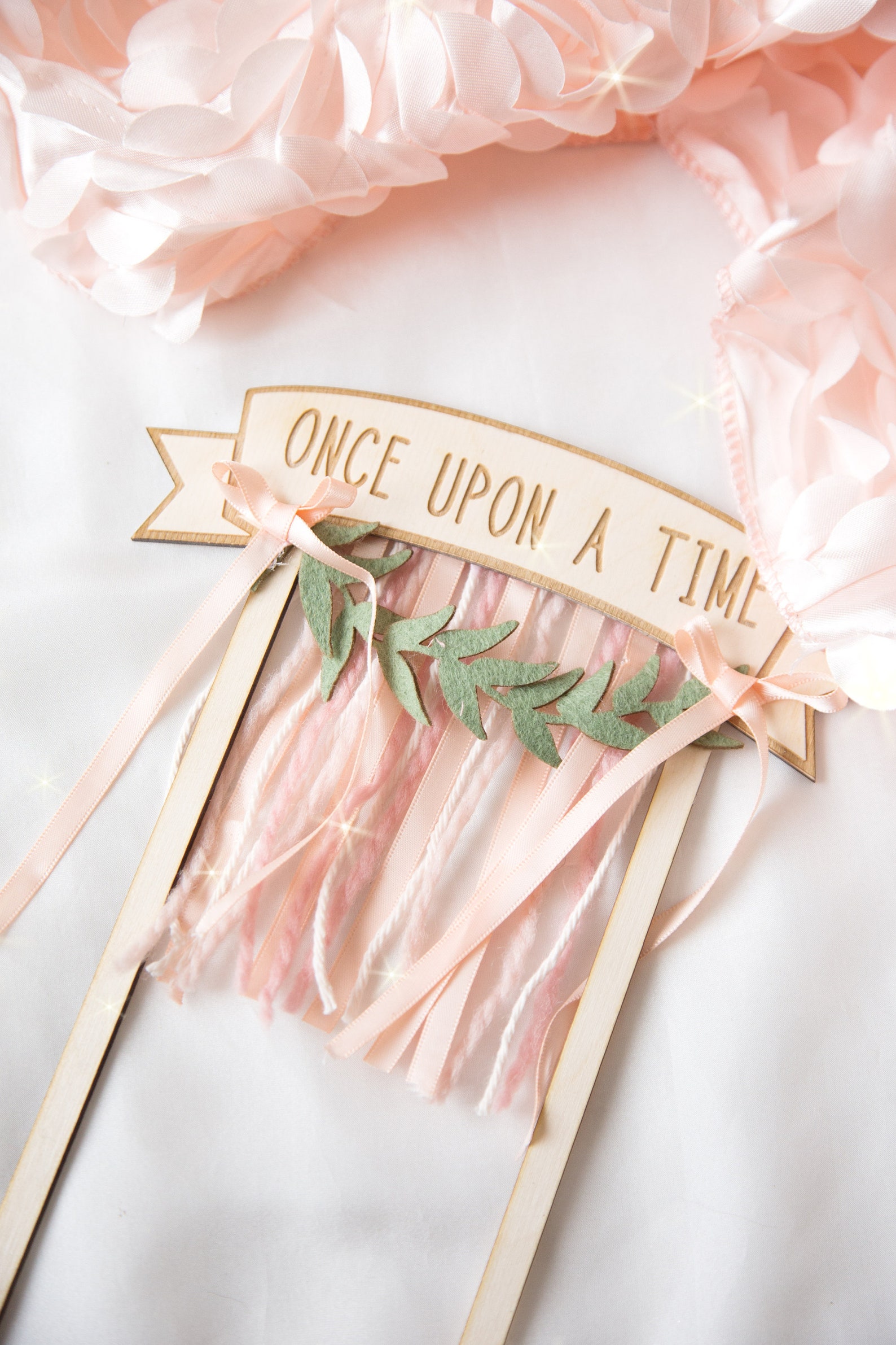 Birthday Cake Topper Once Upon a Time Whimsical Princess Fairytale Wood ...