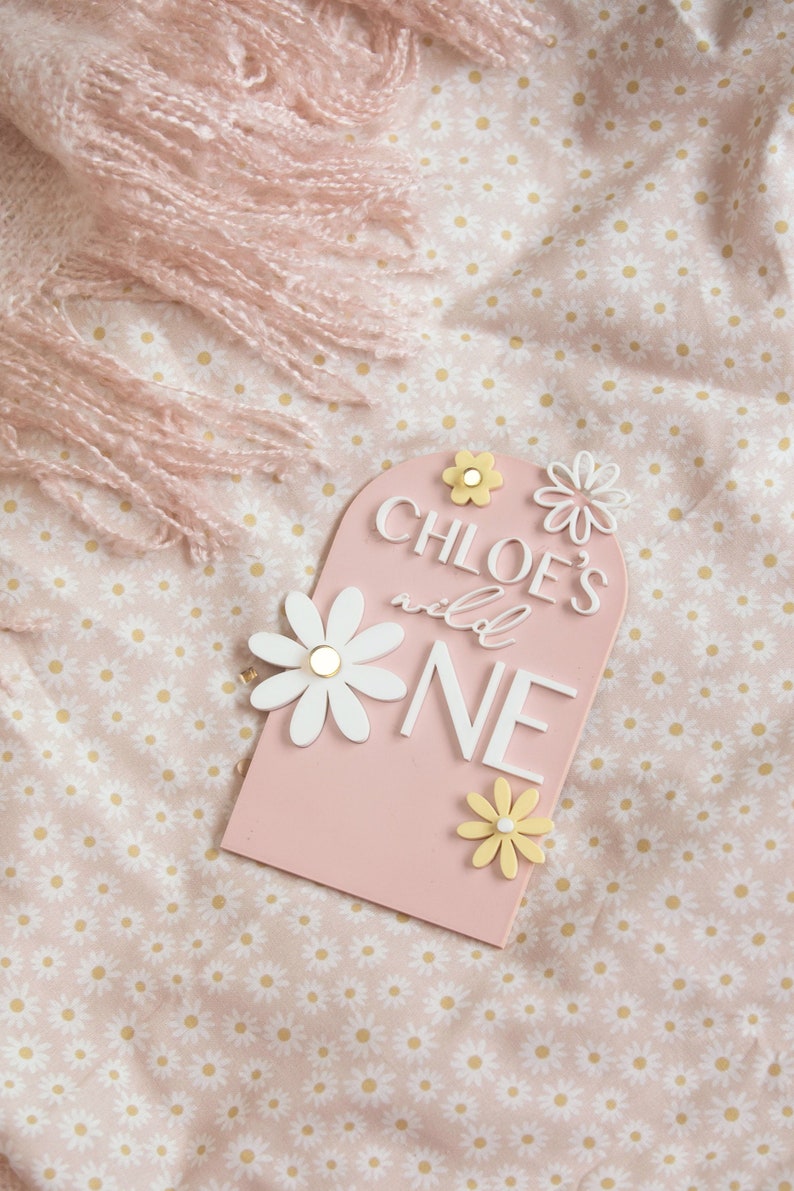 Boho Daisy Birthday Personalized Party Sign Floral Power Name Sign - Etsy