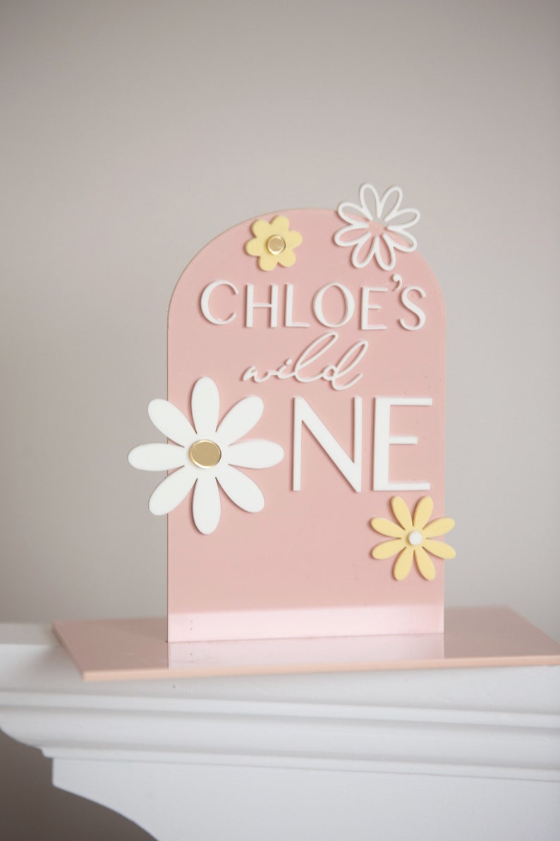 Boho Daisy Birthday Personalized Party Sign Floral Power Name Sign - Etsy