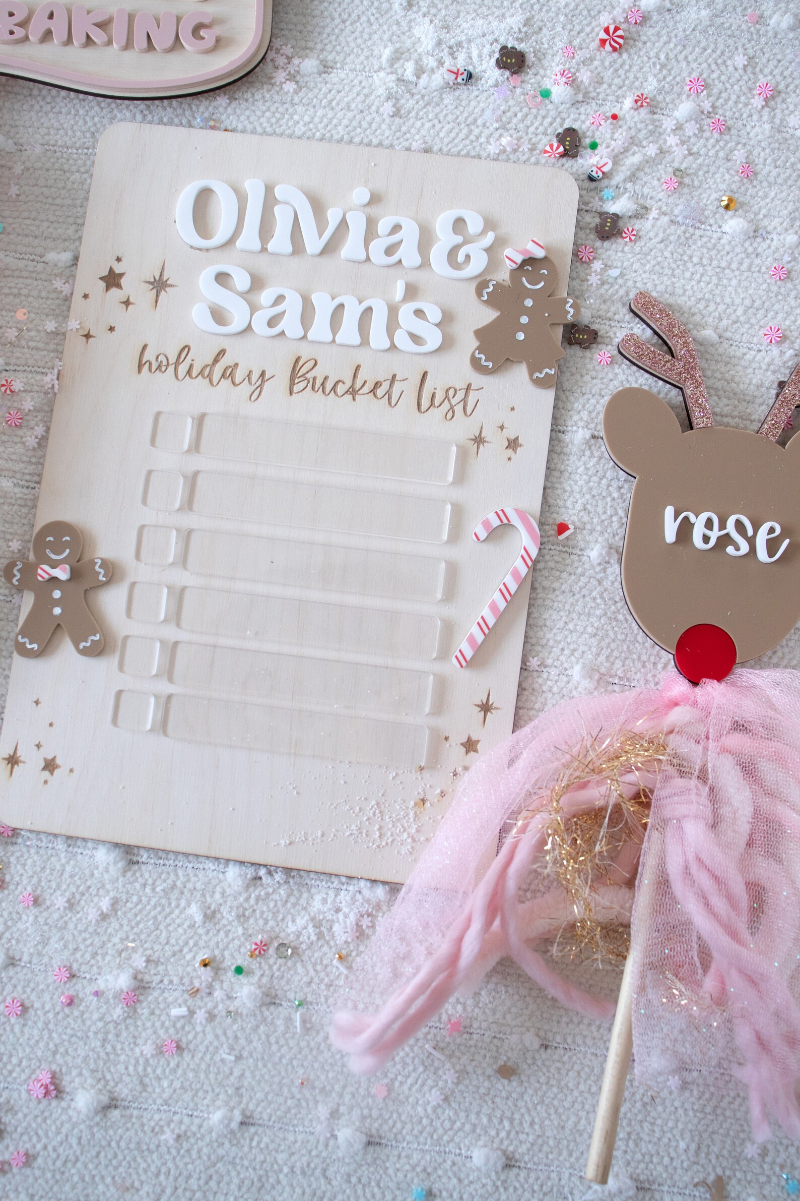 Christmas Bucket List, Holiday Sign, Dry Erase Sign, Christmas Decor ...