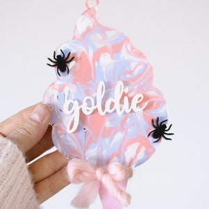 Cotton Candy Halloween Fall Spider Personalized Spooky Gift Tag - Etsy
