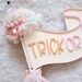 Trick or Treat Fall Birthday Pennant Halloween Banner Wand Flag - Etsy ...