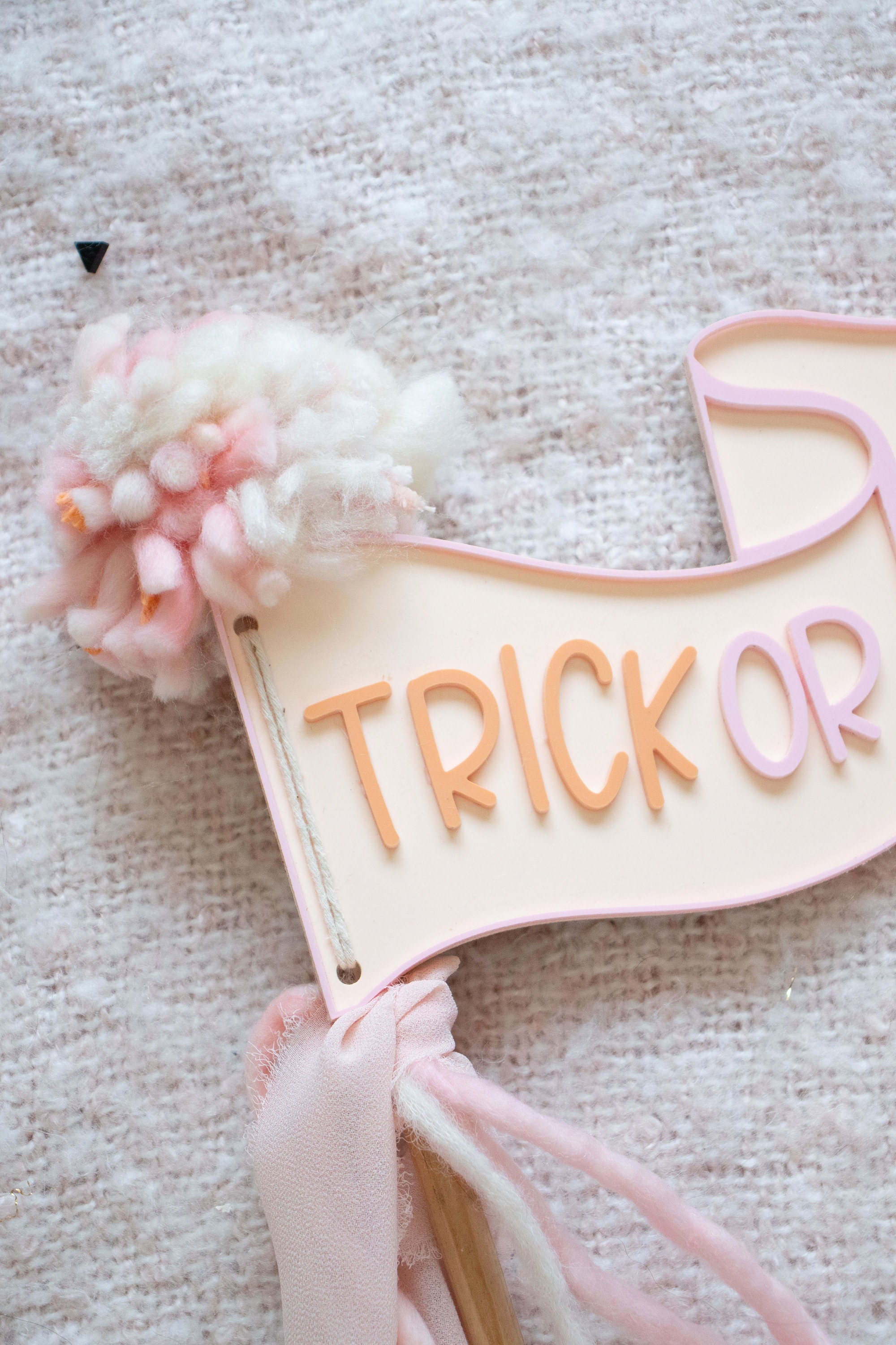 Trick or Treat Fall Birthday Pennant Halloween Banner Wand - Etsy Canada