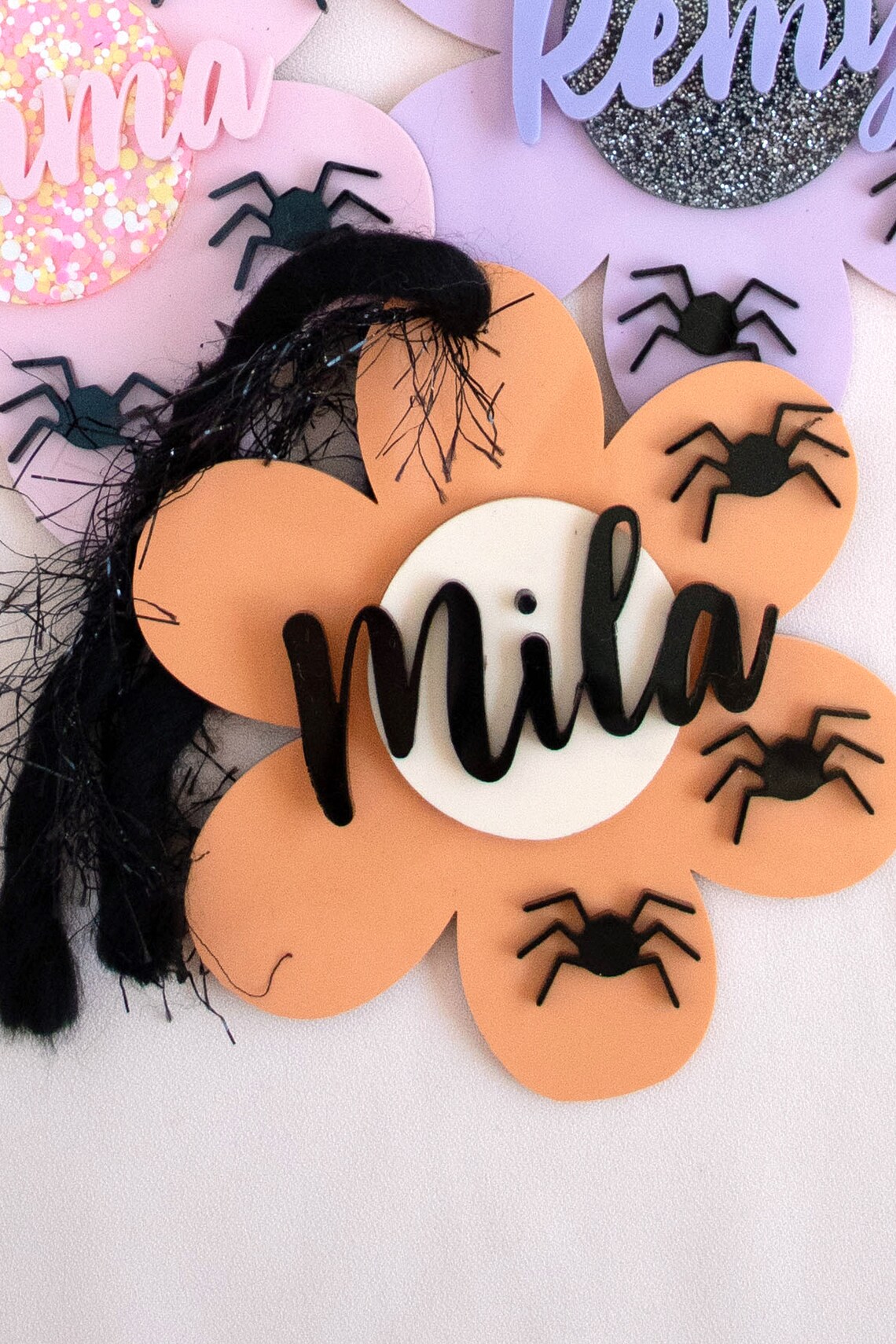 Spooky Daisy Halloween Gift Tag, Personalized Fall Decor, Boho Groovy ...