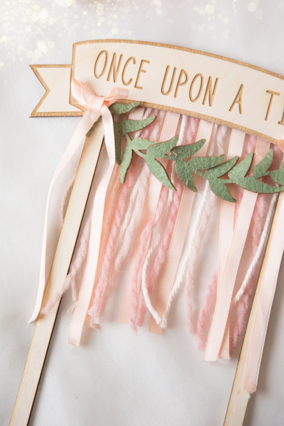 Birthday Cake Topper Once Upon a Time Whimsical Princess Fairytale Wood ...