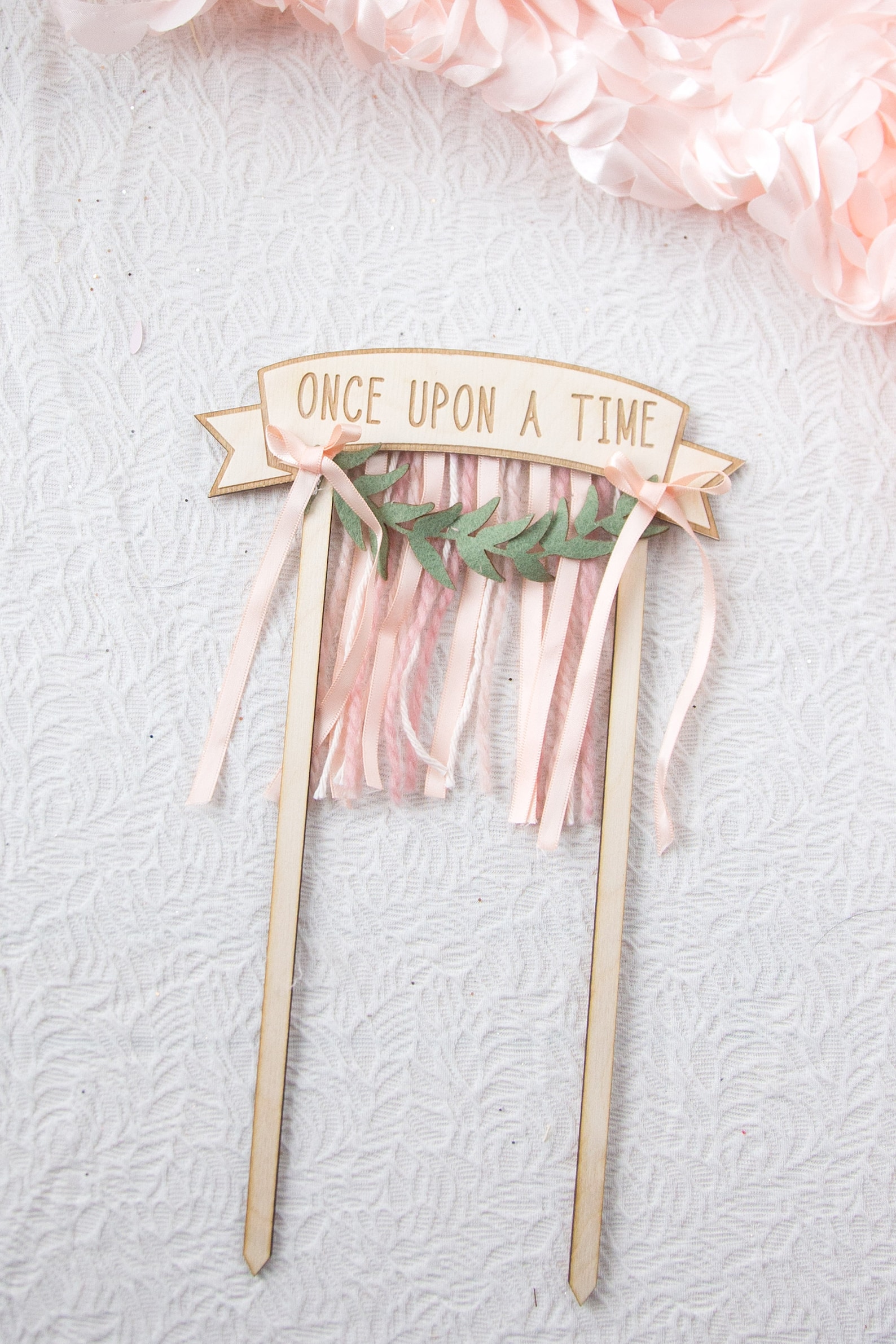 Birthday Cake Topper Once Upon a Time Whimsical Princess Fairytale Wood ...