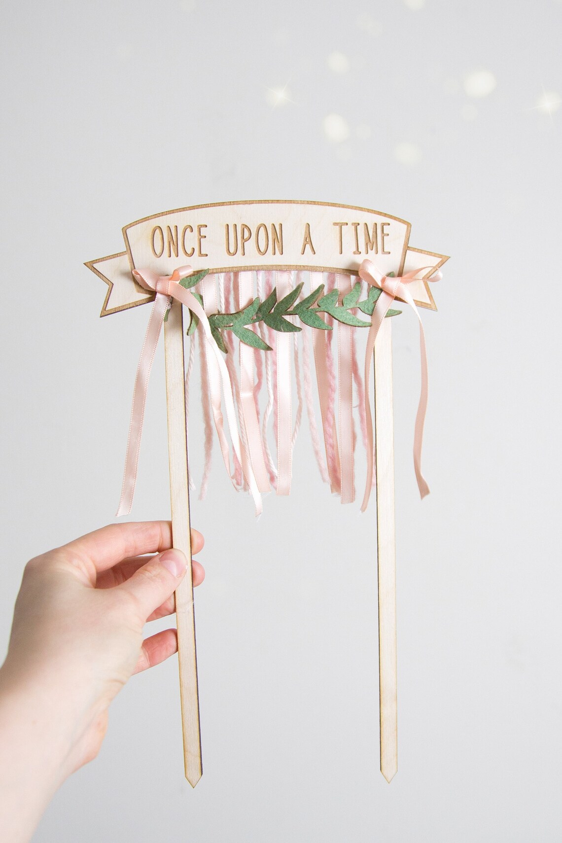 Birthday Cake Topper Once Upon a Time Whimsical Princess Fairytale Wood ...