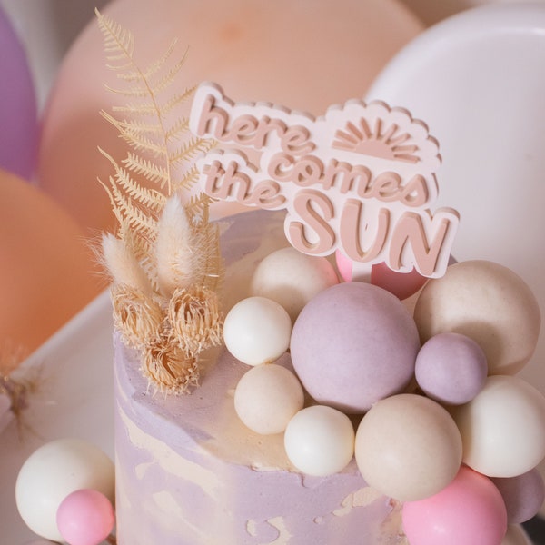 Sun Cake Topper - Etsy
