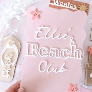 Beach Club Sign, Summer Birthday Sign, Beach Sign, Beach Party, Summer ...