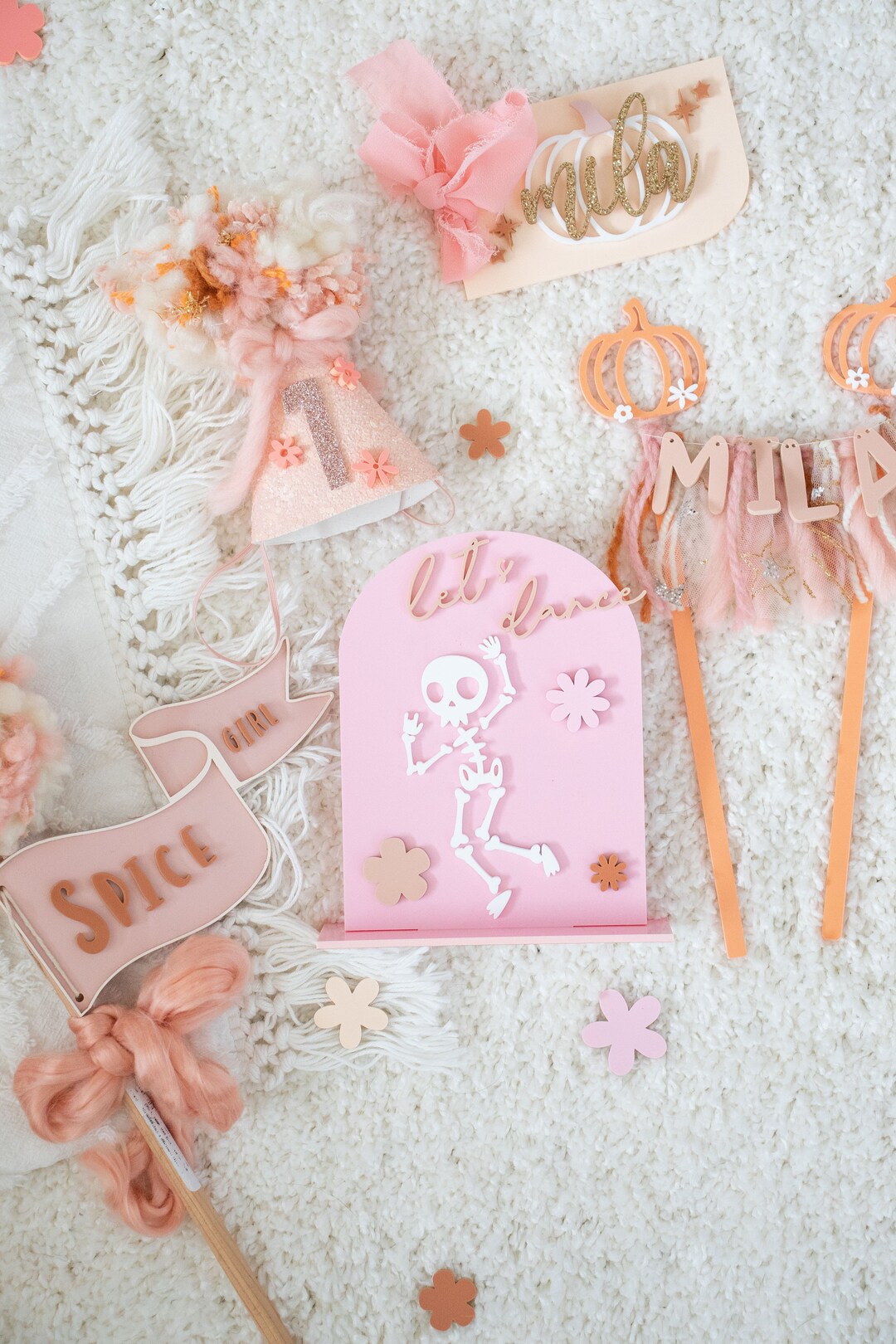 Let's Dance Spooky Halloween Skeleton Acrylic Sign Personalized Fall ...