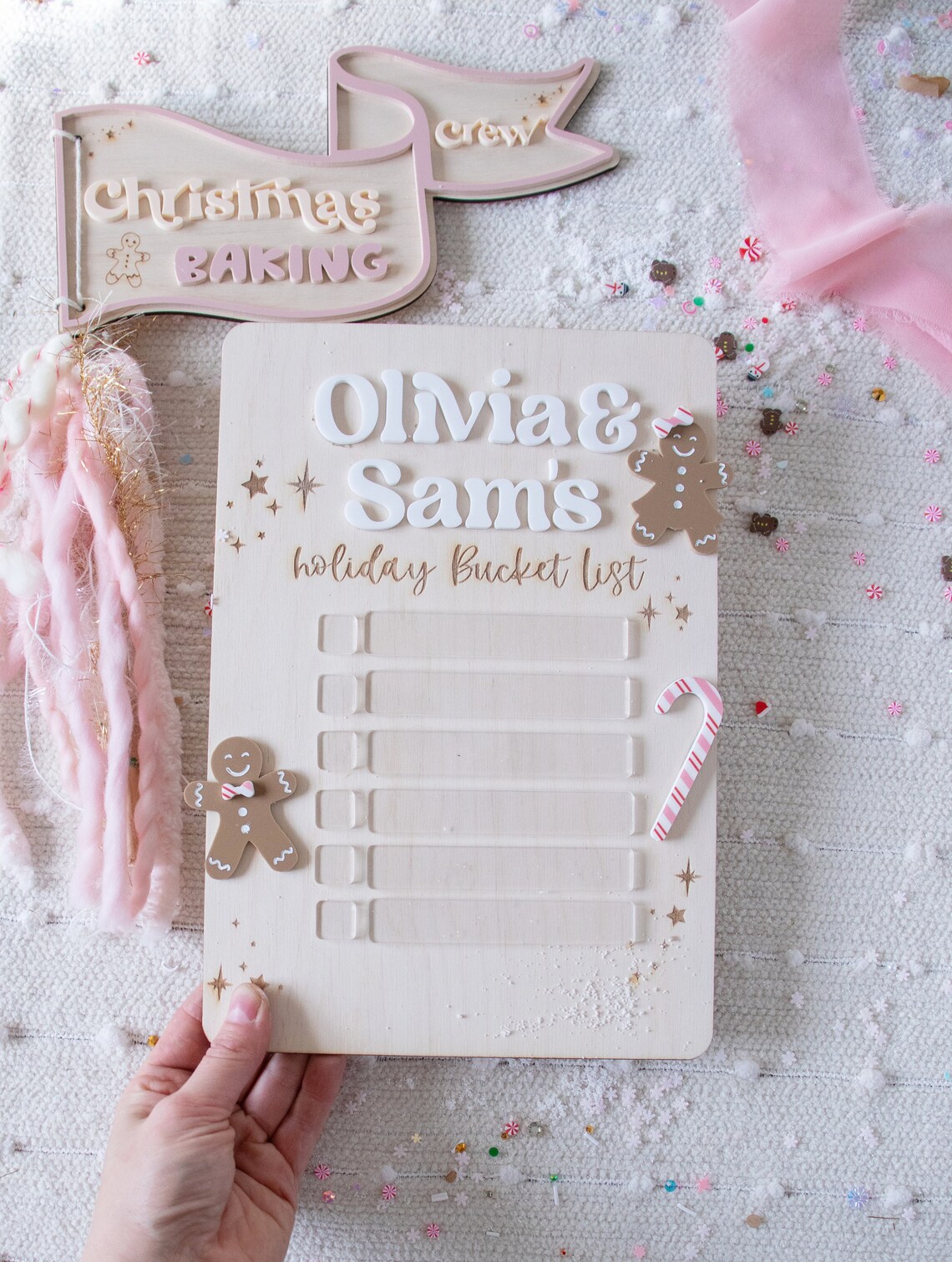 Christmas Bucket List, Holiday Sign, Dry Erase Sign, Christmas Decor ...