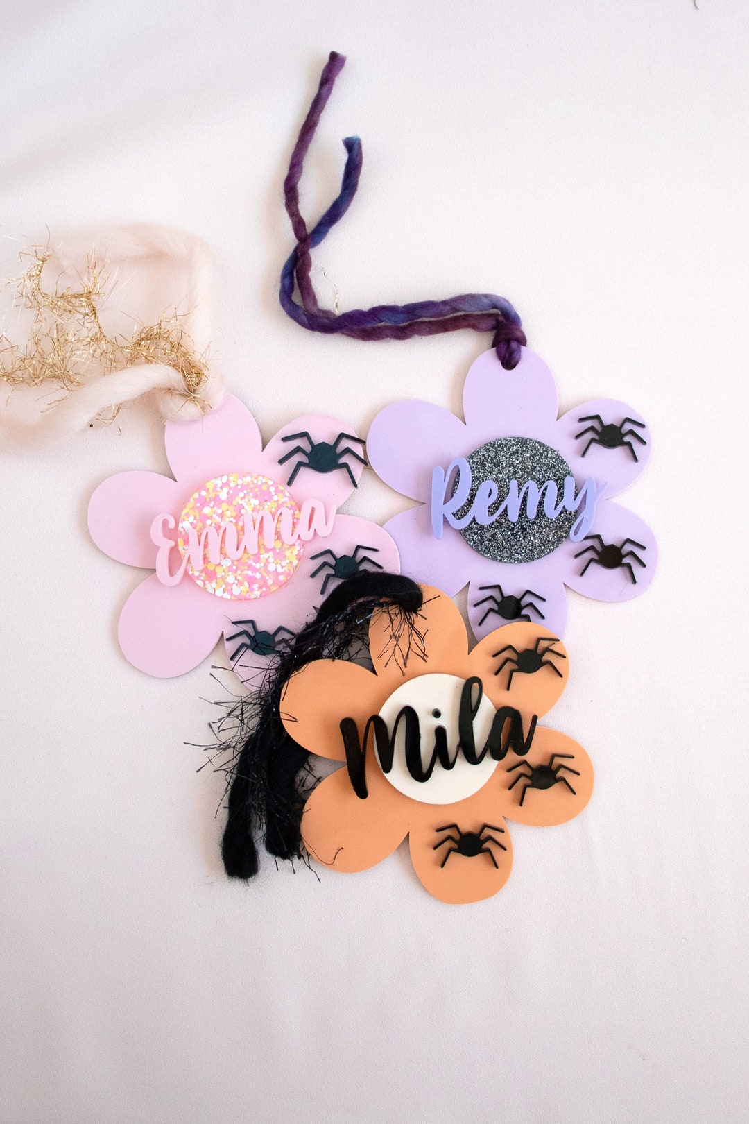 Spooky Daisy Halloween Gift Tag, Personalized Fall Decor, Boho Groovy ...