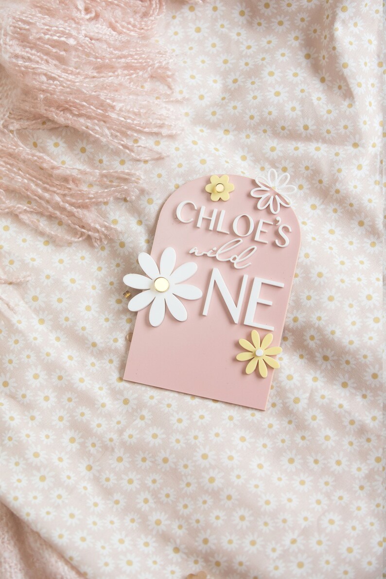 Boho Daisy Birthday Personalized Party Sign Floral Power Name Sign - Etsy