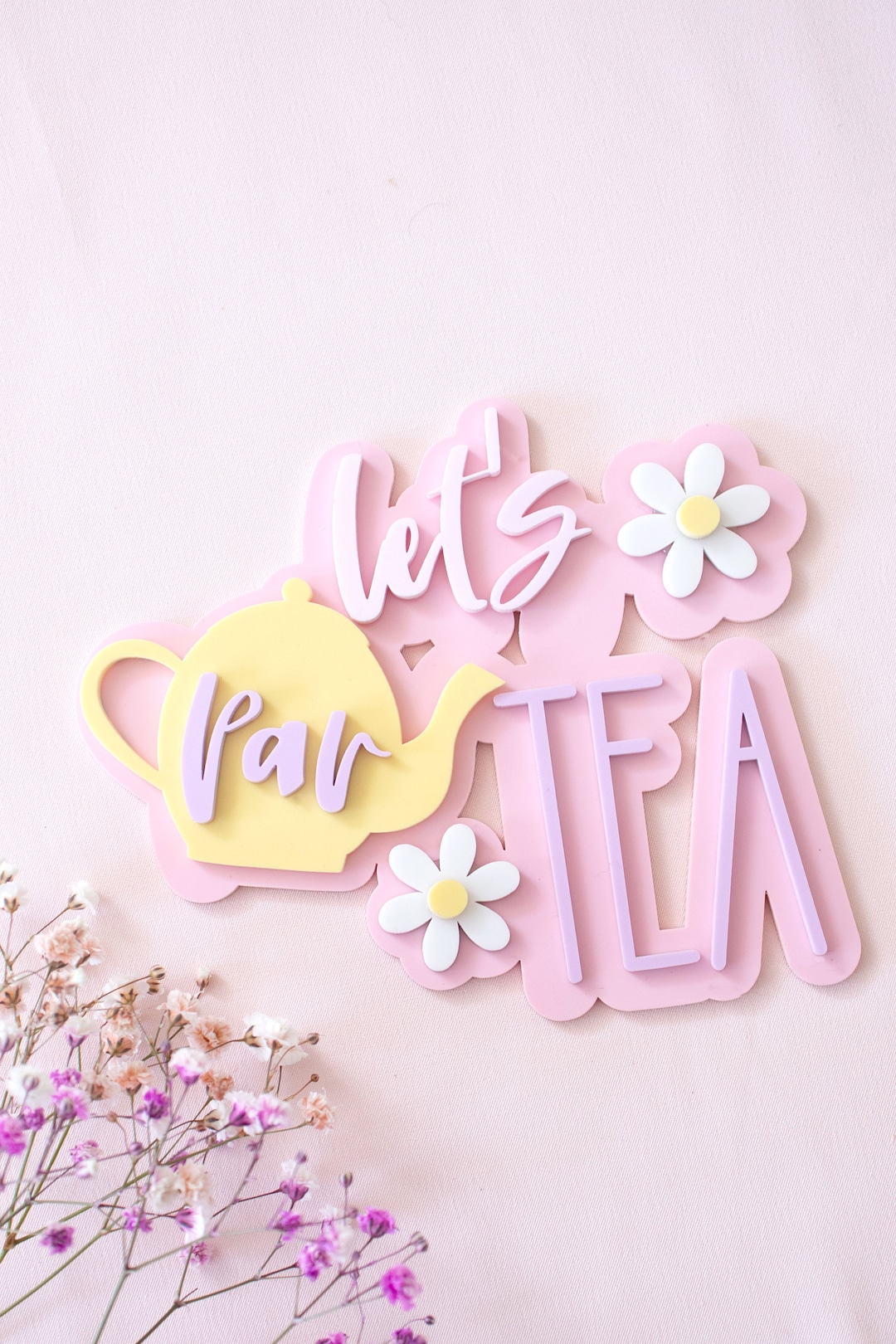 Tea Party, Tea Party Cake Topper, Daisy Party, Floral Birthday, Tea ...