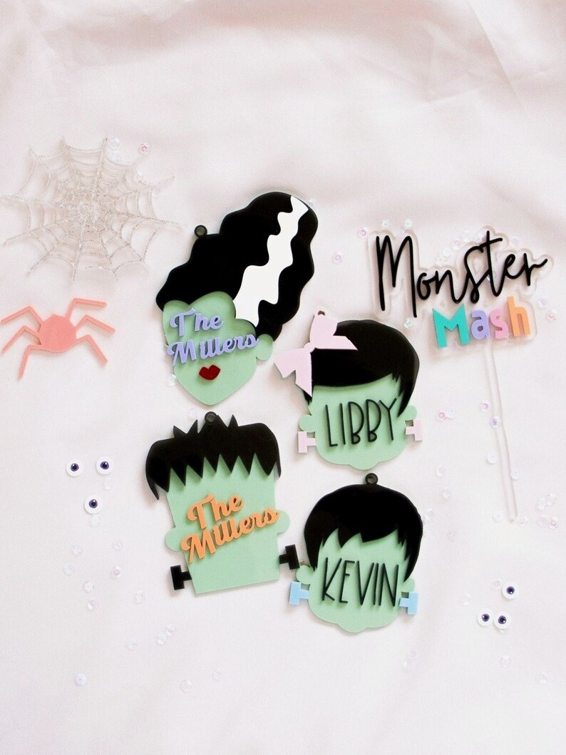 Personalized Frankenstein Halloween Gift Tags, Monster Birthday Party ...