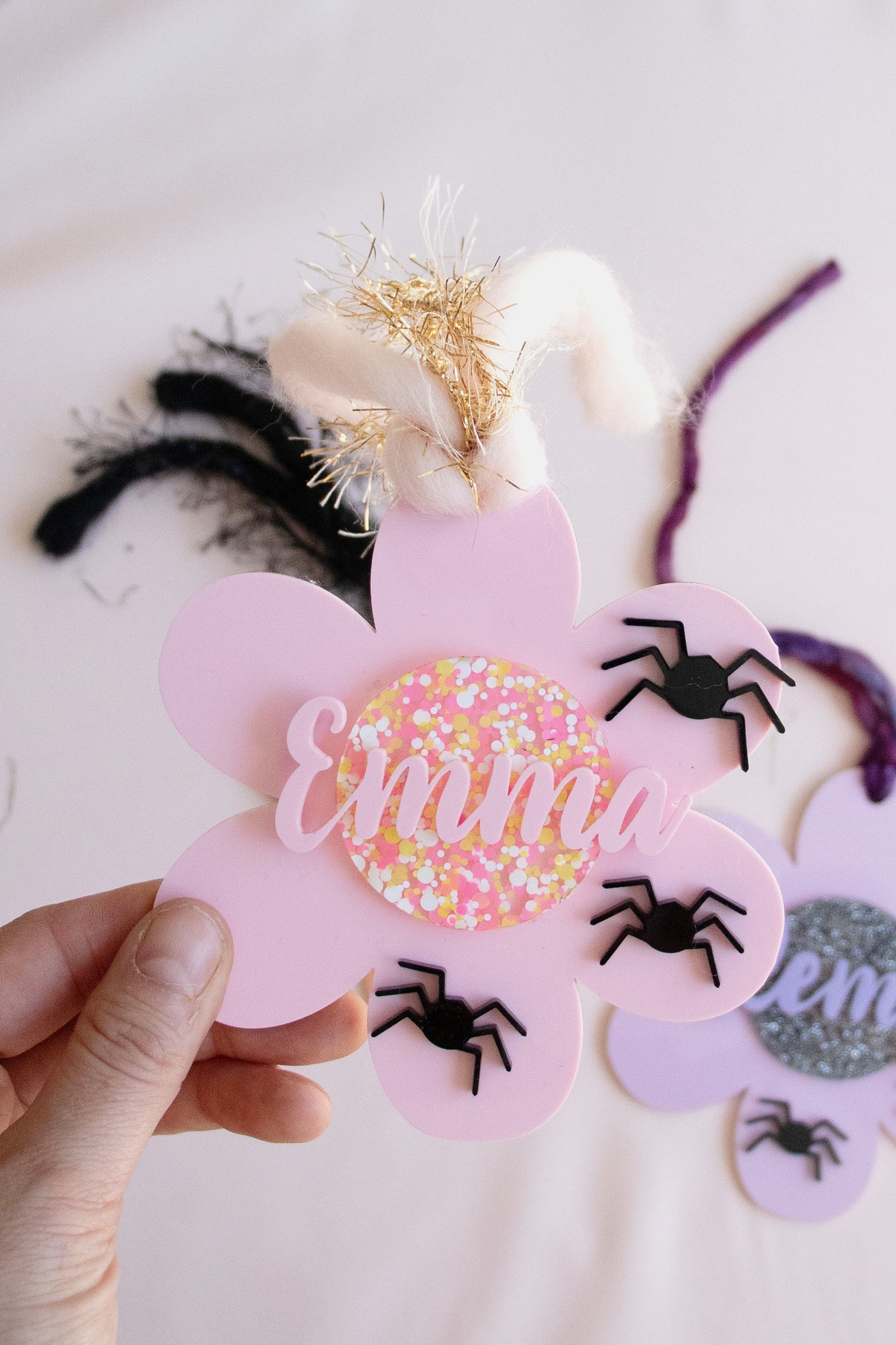 Spooky Daisy Halloween Gift Tag, Personalized Fall Decor, Boho Groovy ...