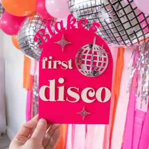 First Disco, First Birthday Sign, Disco Sign, Birthday Sign, Groovy ...