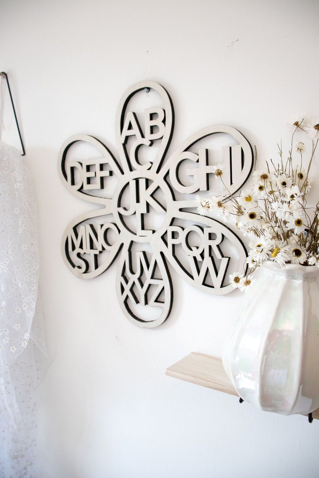 Daisy Nursery Alphabet Sign Baby Shower Gift, Daisy Decor, Daisy Boho ...