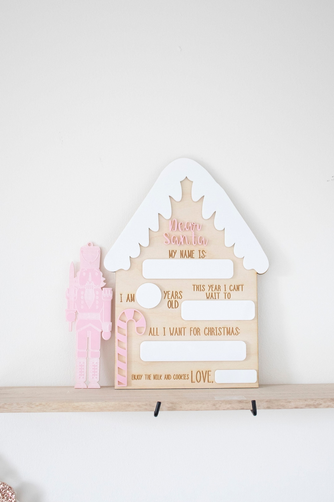 Personalized Santa Sign, Kids Christmas Decor, Personalized Christmas ...